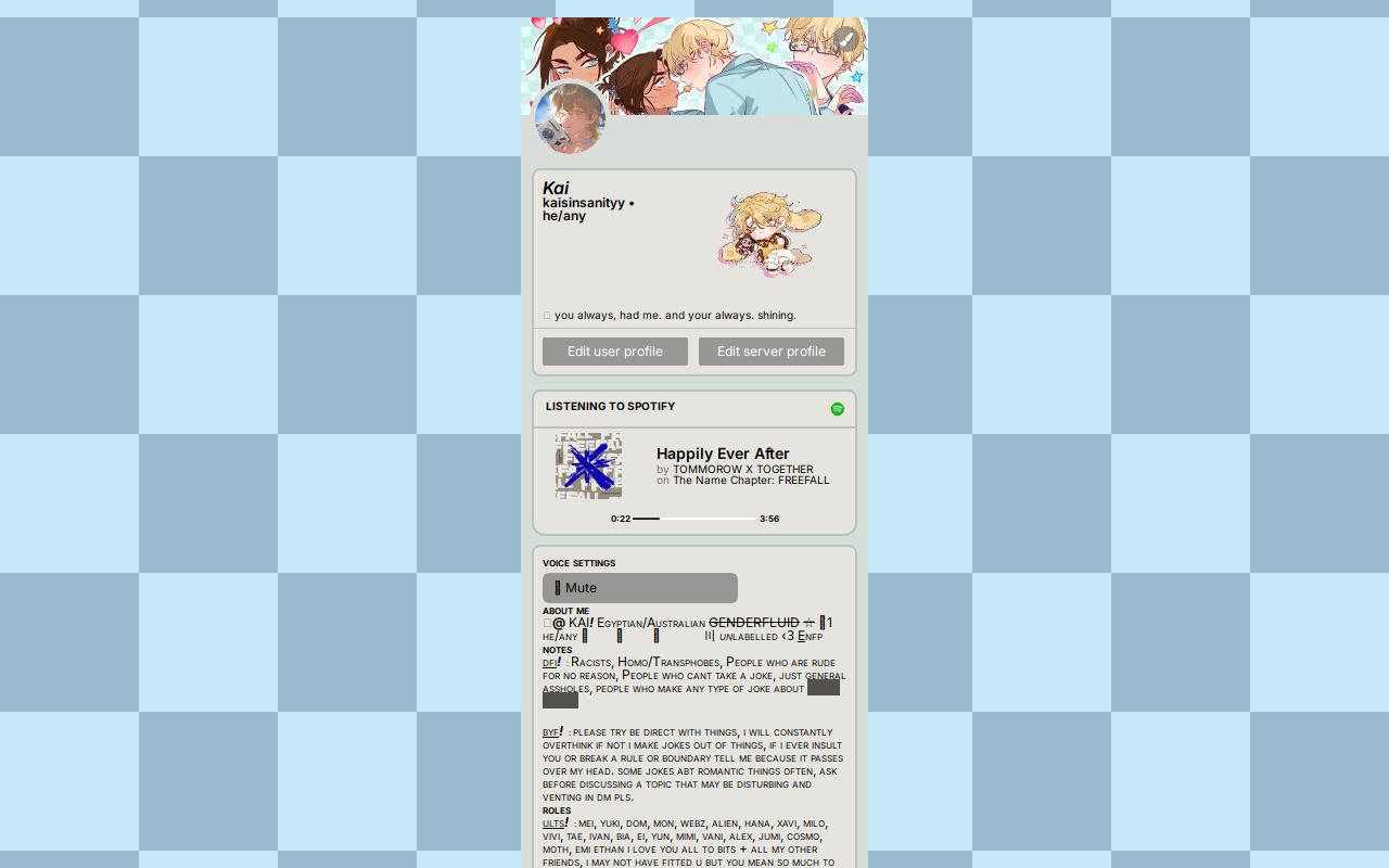 𝜗𝜚 ┈ kai's carrd